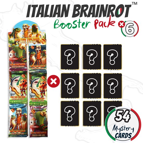 Italian Brainrot™ Booster Pack - Trading Cards 9x6 - Brainrot - Tung ...