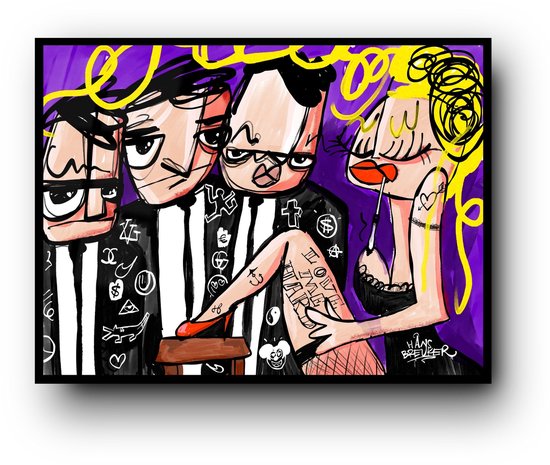 Love me Hard - Meerdere kleuren - Canvas 80 x 60 cm Ge | bol