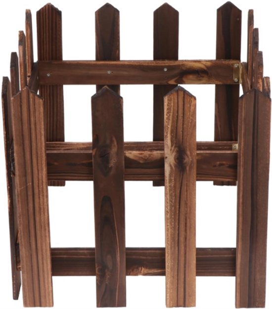 Houten Hekje Voor Kerstboom 30 Cm Donkerbruin Miniatuur Tuin En Huis ...