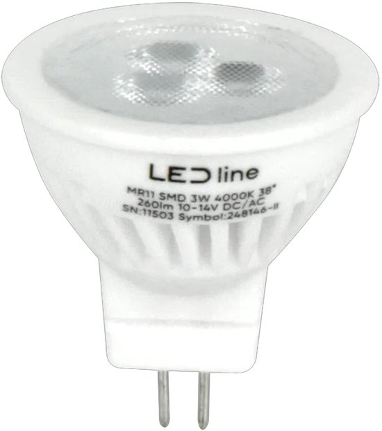 LED line PRIME LED Spot GU4 MR11 - 3W (vervangt 30W) - 330lm - Ø35mm ...