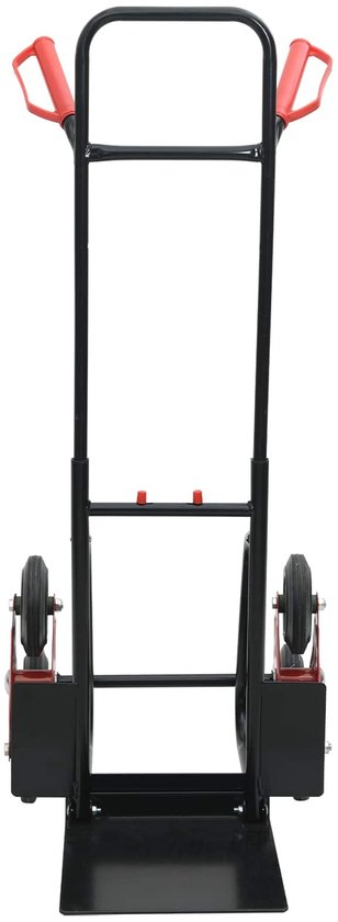 Handtrolley Zwart en Rood 64,5 x 49,5 x 114 cm Staal | bol