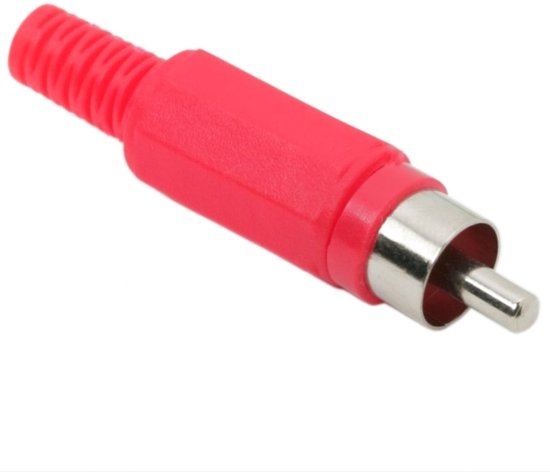 10x RCA Stekker Mannelijk Rood – Tulp Plug met Trekontlasting – Audio ...