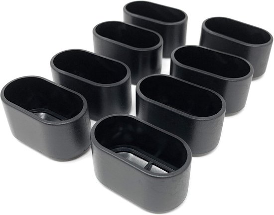 8x Ovale Dopjes voor Stoelpoten - Beschermdoppen voor Buitenstoelen en ...