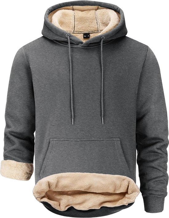 Warme Heren Hoodie Fleece Trui Gevoerde Winter Pullover Sweater | bol