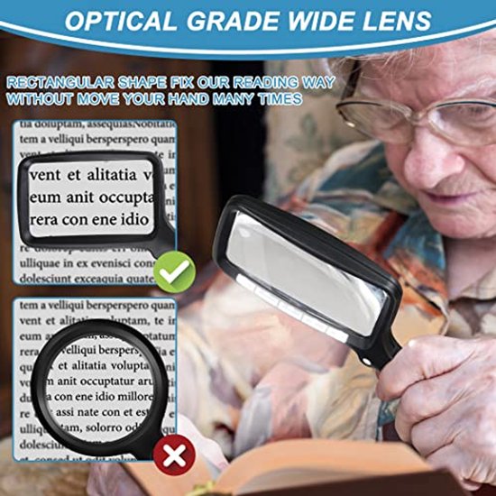 Vergrootglas met Licht - Inklapbare Leesloep met Dimbare LED's voor ...
