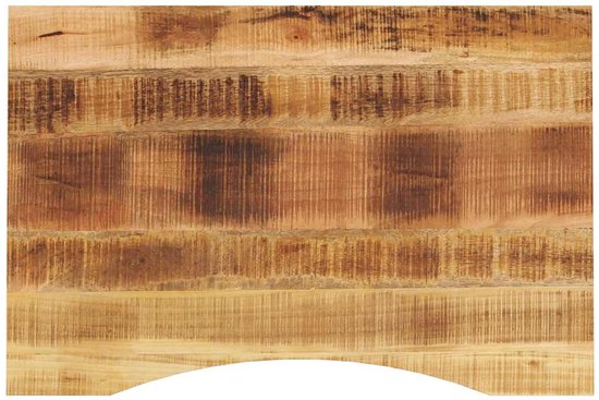 Tafelblad | Bureaublad | Werkblad met ronding 80x50x2,5 cm massief ruw ...