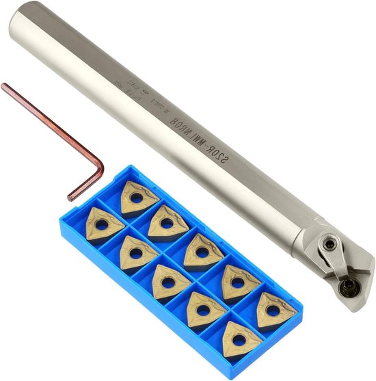 Draaigereedschaphouder 20 mm met hardmetalen wisselplaatfrezen en ...