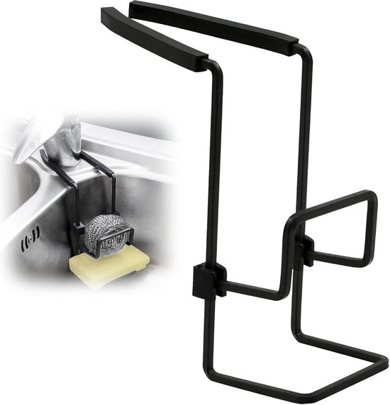 2-in-1 sponshouder voor gootsteen zonder boren | bol