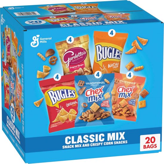 Snackmix Variatiepakket - Bugles, Nacho Cheese, Gardetto's en Chex Mix ...