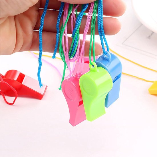 Allecta - Sportfluitjes voor kinderen, luid plastic fluitje met lanyard ...