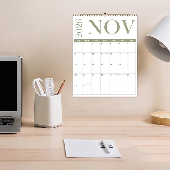 Grote Wandkalender 2025-2026 (18 Maanden) - Jaarkalender met Feestdagen ...