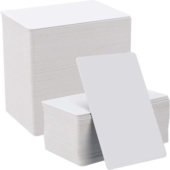 250 stuks blanco visitekaartjes - Dikke PVC kaarten - Premium kwaliteit ...