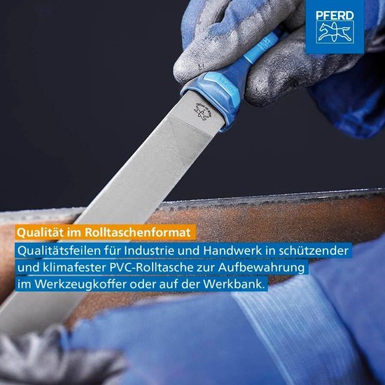 Bewerkingsvijl platte stomp 250 mm met ergonomisch handvat | bol