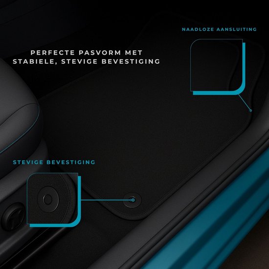 Mattastic® Automat - 4 Delig - Perfecte Pasvorm - Complete Set - Zwart - Geschikt voor... | bol