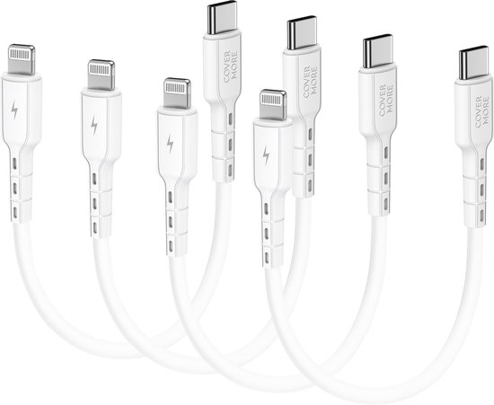 Korte usb C kabeltjes geschikt voor iPhone en iPad 14 13 12 11 x 8 7 se ...
