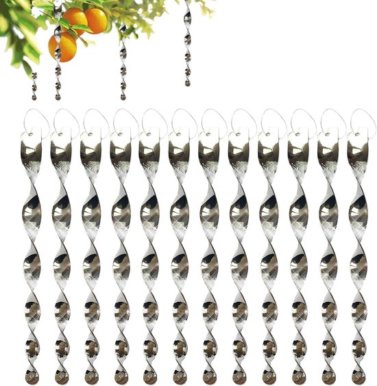 Pack of 12 Reflective Scarecrows - Reflective Wind Spiral - Bird ...