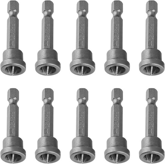 Screw Depth Setter - Drywall Screwdriver Bits - 10 Stks 50mm PH2 Hex ...