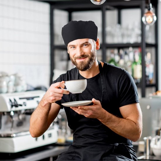 Toque de Cuisinier Professionnelle Homme & Femme Ajustable Noire ...