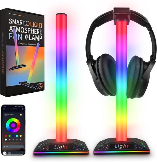 RGB LED Lichtbalken met Muziek en App Bediening voor TV, Gaming en ...