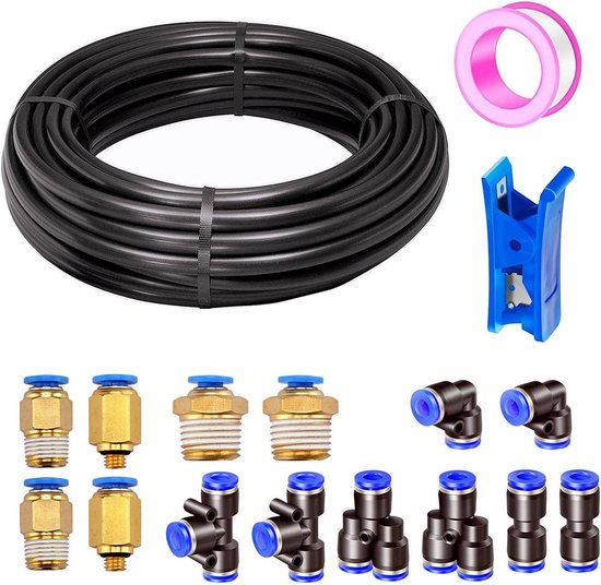 Zwarte Polyurethaan (PU) Luchtslang 8mm met Diverse Pneumatische ...