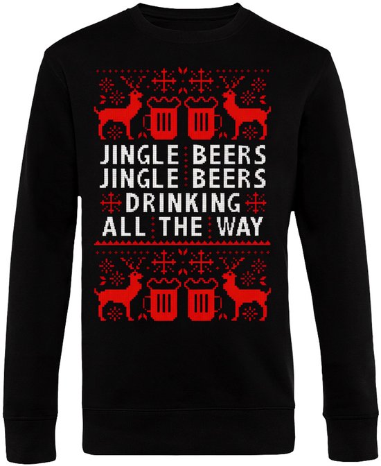 Jingle Beers Drinking All the Way kerst trui - Sweater - Kersttrui ...