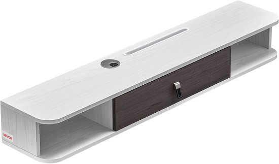 VEVOR TV-meubel met Kabelgat, Hangend TV-meubel, Wandmontage, 120cm ...