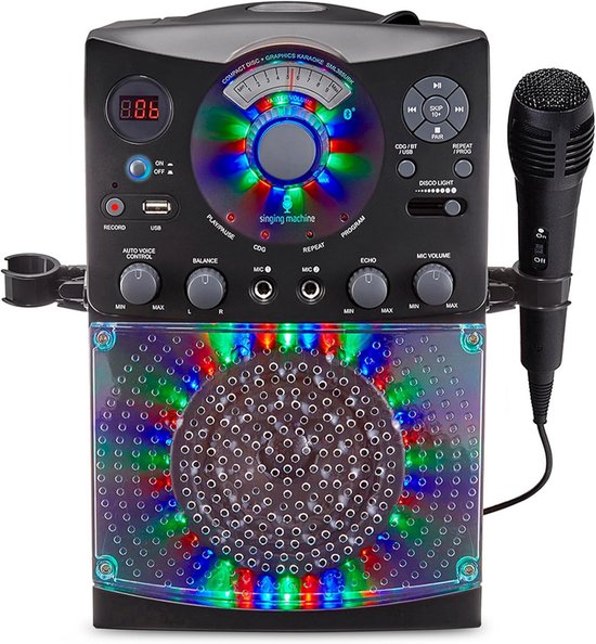 Karaoke Machine met Bluetooth en CD-Player - Zwart | bol
