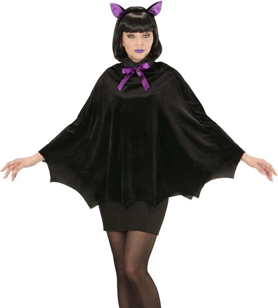 Bat Poncho Fancy Dress Set for Halloween and Carnival Parties | bol