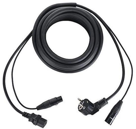 Hybride Kabel voor Stroomvoorziening en DMX-signaal - 5 m Combi-kabel ...