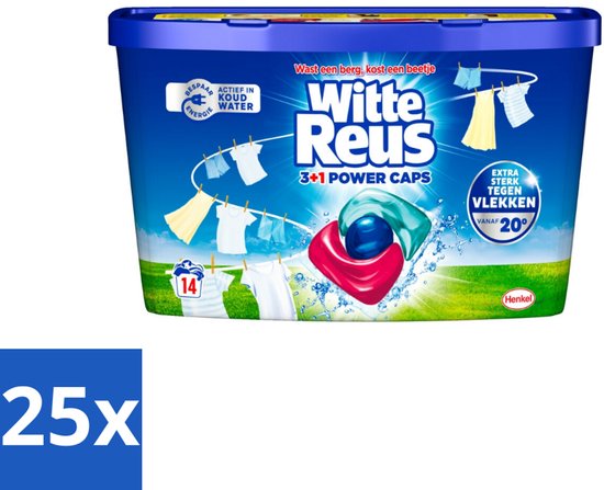 Witte Reus - Wasmiddel - Power Caps 3+1 - 14 Capsules - Bulkverpakking ...