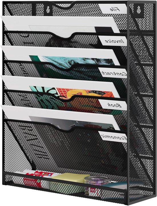 Provento - Mesh wandmap met 6 niveaus voor mappen, brieven en ...