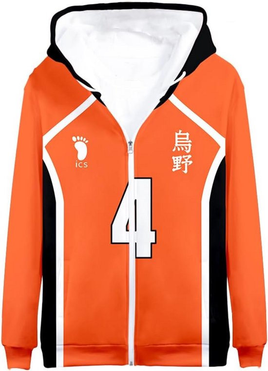 Haikyuu Cosplay Hoodie met Rits - Karasuno Uniformen voor Fans ...