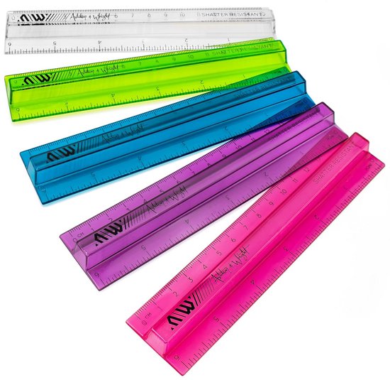 Verhoogde Linialen 6 Inch - Schervenbestendig (5 Stuks, Transparant) | bol