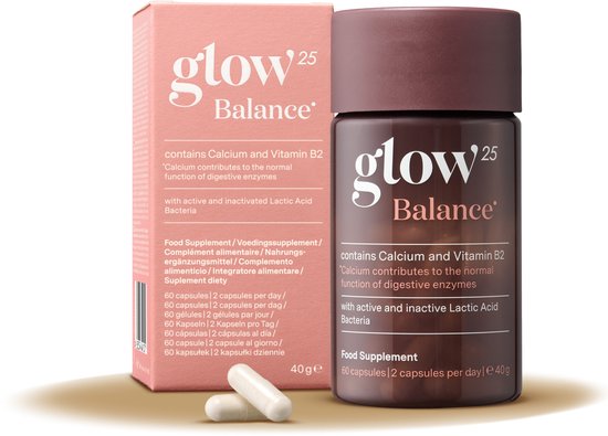Glow25® Balance | 3-in-1 Pre-, Pro- & Postbiotica | voor een rustige ...