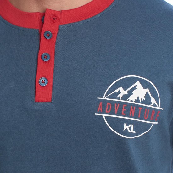 Heren Pyjama Lange Mouw 100% Katoen Comfortabele Nachtkleding Set | bol