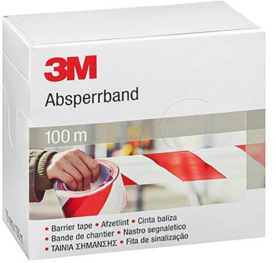 Afzetlint Rood/Wit - 70mm x 100m - Niet-Zelfklevend Waarschuwingslint | bol