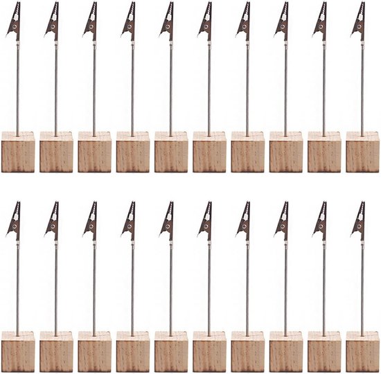 20 Stuks Houten Foto Clip Houders voor Thuis en Kantoor | bol