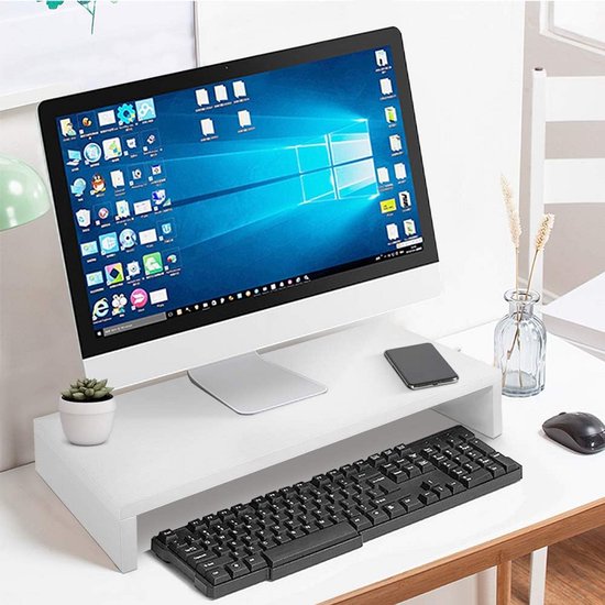 Houten Monitorstandaard voor Laptop en PC - Duurzame Verhoger met ...