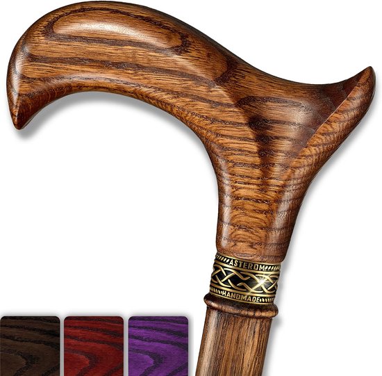 Ergonomische Houten Wandelstok voor Dames en Heren - Unieke Design ...
