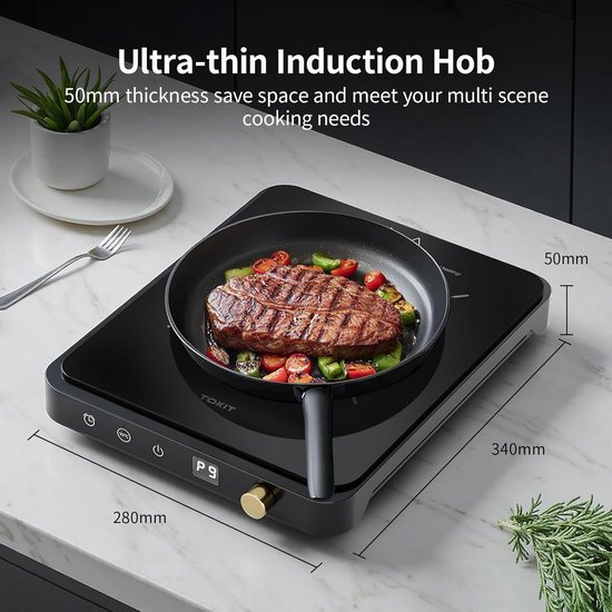 Plaque de cuisson à induction portable avec minuteur et verrouillage de ...