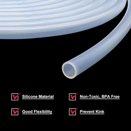 Flexibele Siliconen Slang 7mm x 10mm - 2 Meter - Voedselveilige Rubber ...