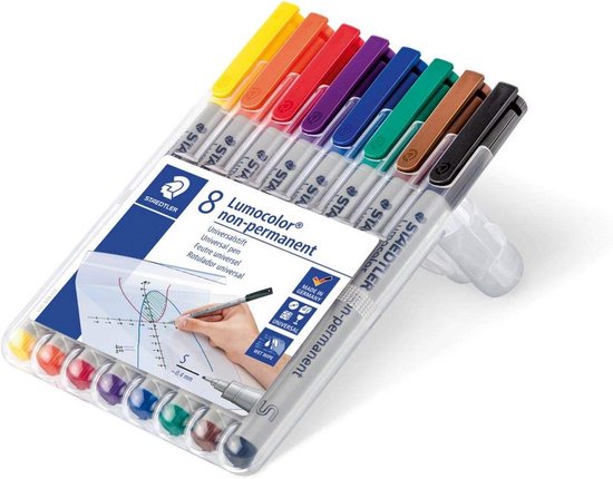 Niet-permanente Superfijne Stiften in Set van 8, Uitwisbare Inkt voor ...