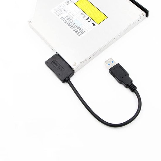 USB 3.0 tot Slimline SATA Kabel Adapter voor Laptop CD DVD Drive - Data ...