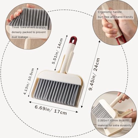 Mini handbezem en stoffer set, kleine stoffer en blik set voor het ...
