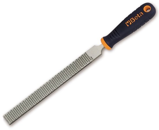 Vlakse vijl met handgreep - professionele flat rasp voor metaal en hout ...