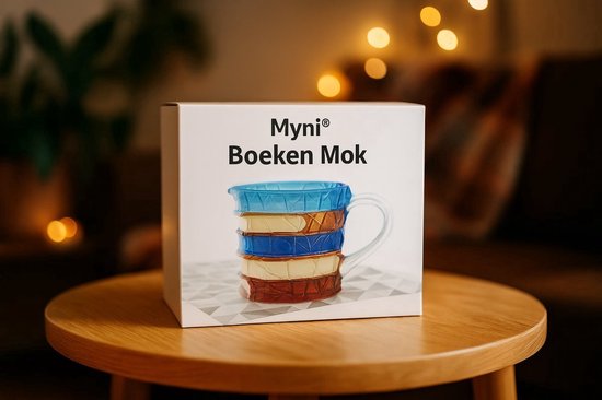 3D Boeken Mok van Glas – Koffiemok/Theemok met Boeken-Design – Cadeau ...