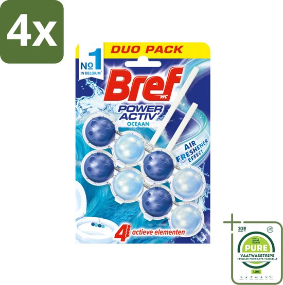 Bref Toiletblok Power Activ Oceaan 2 stuks per verpakking ...