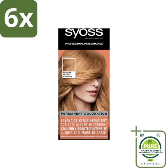Syoss - Haarverf Colors Pantone - 9-67 Coral Gold - 1 Haarkleuring ...