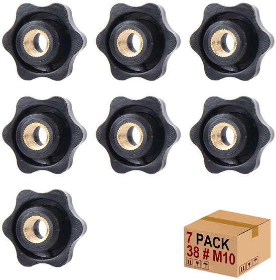 Grip Nuts Set of 7 M10 × 38 mm Female Thread Clamp Knob Grip Nuts ...