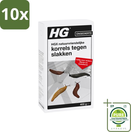 10 x HG X Natuurvriendelijke Korrels Tegen Slakken 400 gr ...